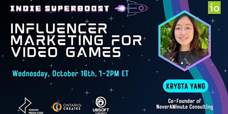 IO Indie Superboost：電玩遊戲影響力行銷（16 月 10 日上午 11-XNUMX 點）– DIGIBC